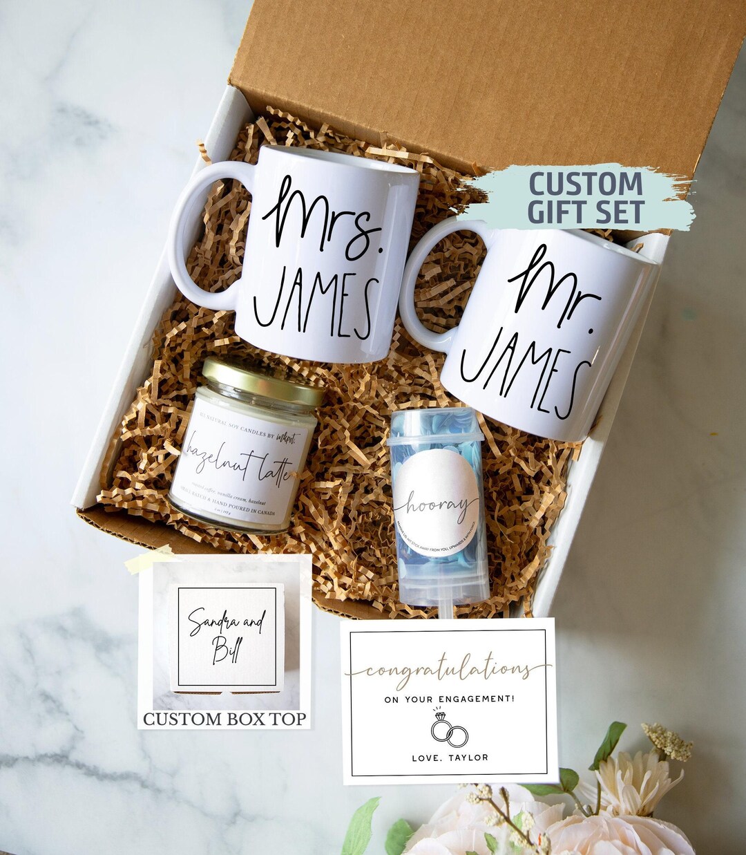 Couple Engagement Gift Box | Engagement Care Package, Newly Engaged ...