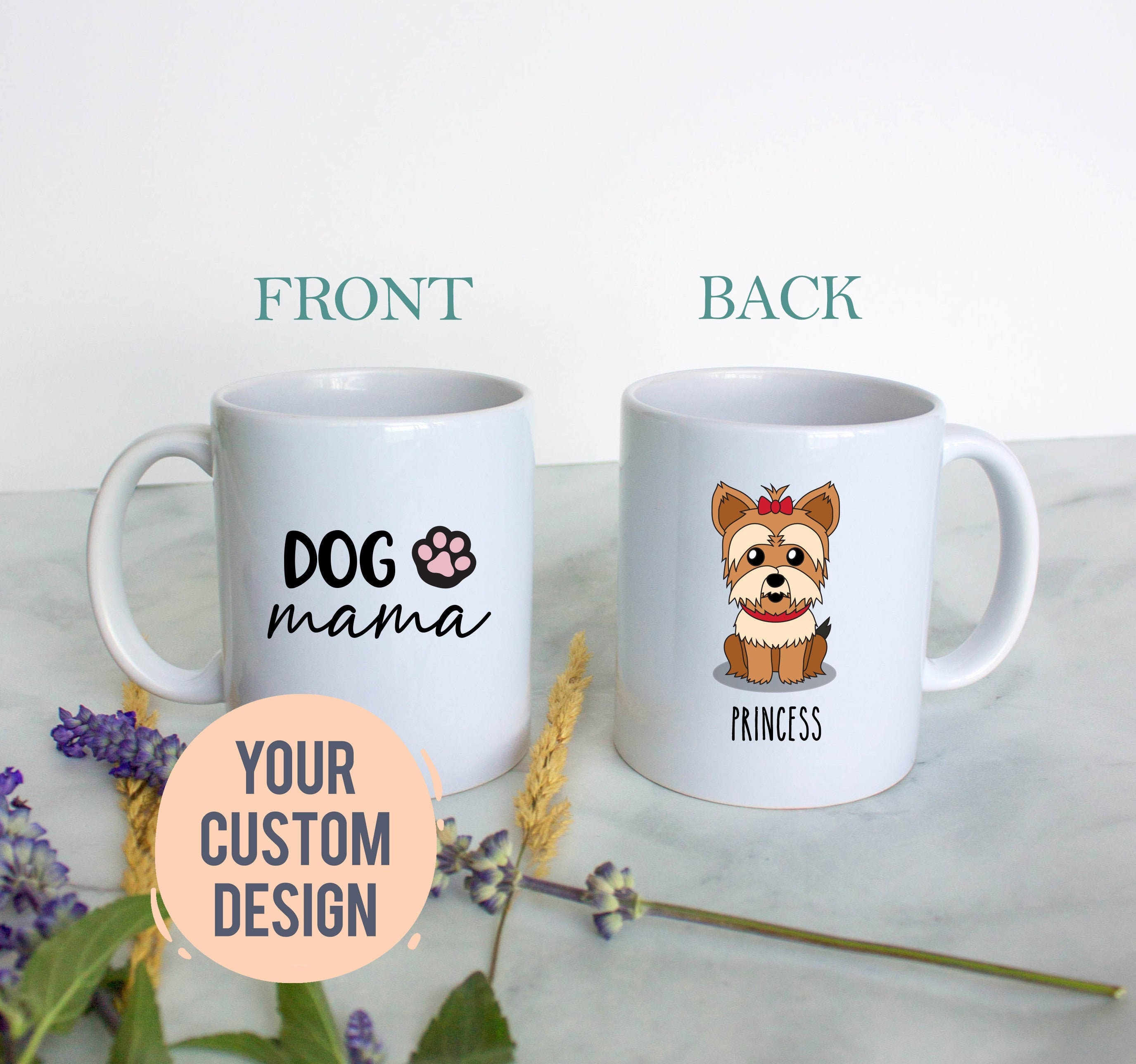 Personalized Dog Mom Mug Cartoon Dog Mom Mug Dog Lovers - Etsy