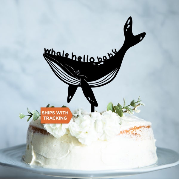 Whale Cake Topper - Etsy