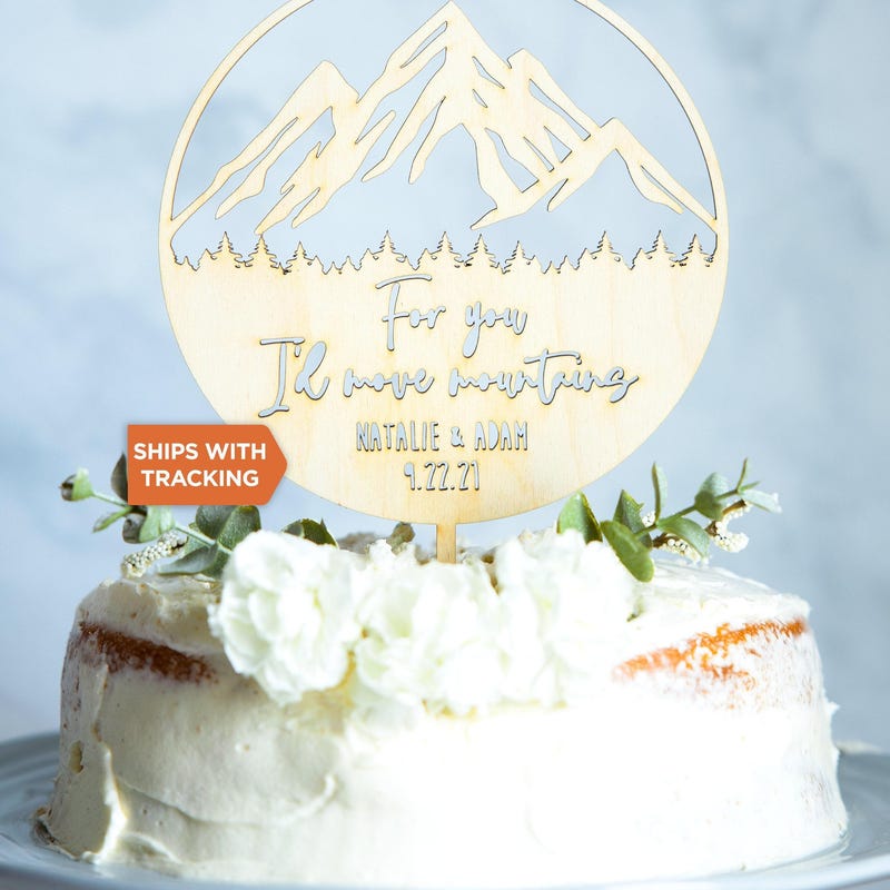 Mountain Wedding Cake Topper - Etsy