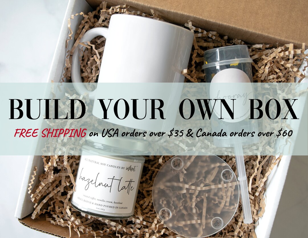 Build Your Own Box | Custom Gift Box Top, Personalized Card & Optional ...