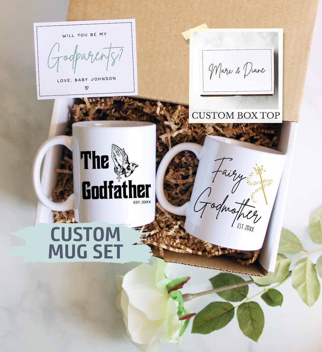 Personalized Godparent Gift Box | Will You Be My Godmother Godfather ...