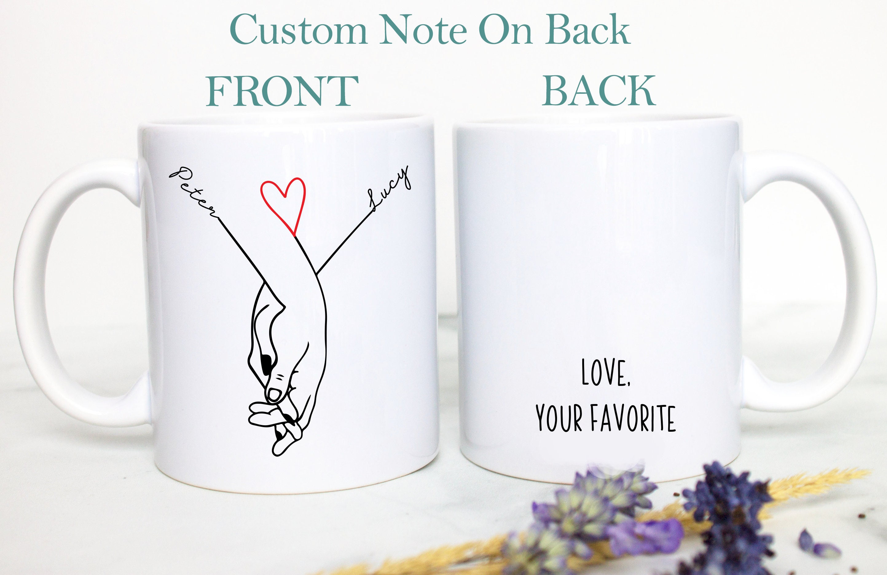 Personalized Holding Hands Mug Anniversary Mug - Etsy
