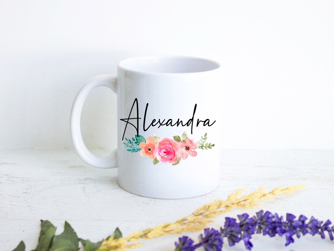 Personalized Name Initial on Mug Custom Name Coffee Mug - Etsy