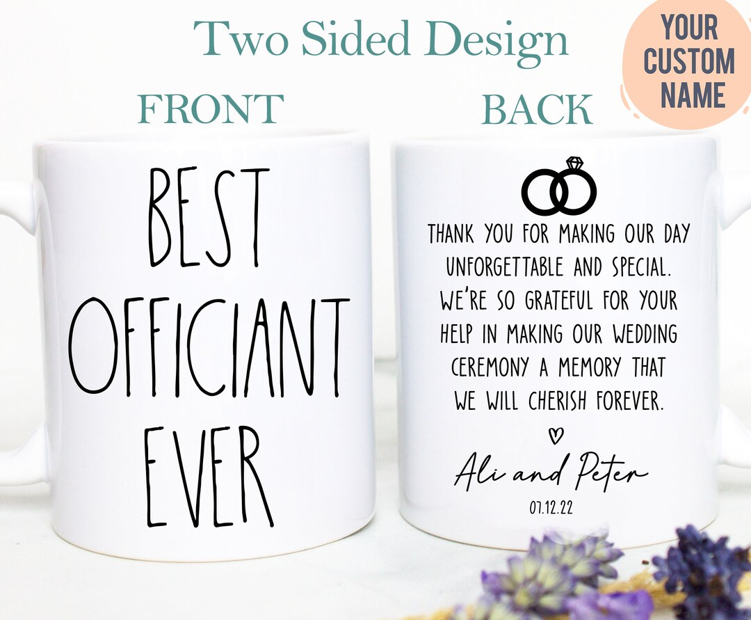 Best Officiant Ever Mug Thank You for Marrying Us, Wedding Officiant ...
