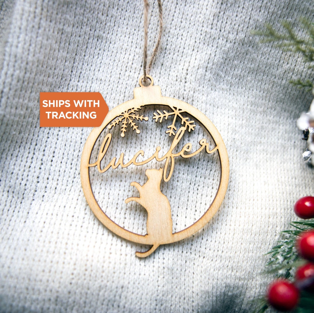 Personalized Cat Name Ornament Cat Ornament, Pet Ornament, Gift for Cat ...