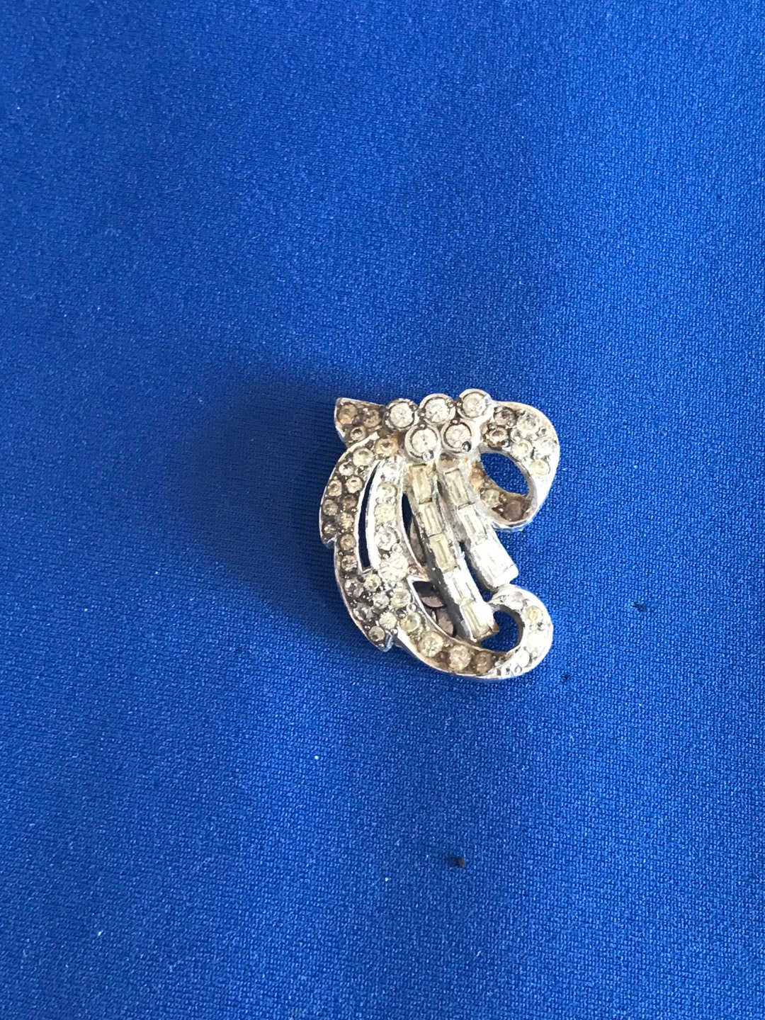 Vintage Art Deco Jewellery Paste Diamanté Dress Clip - Etsy