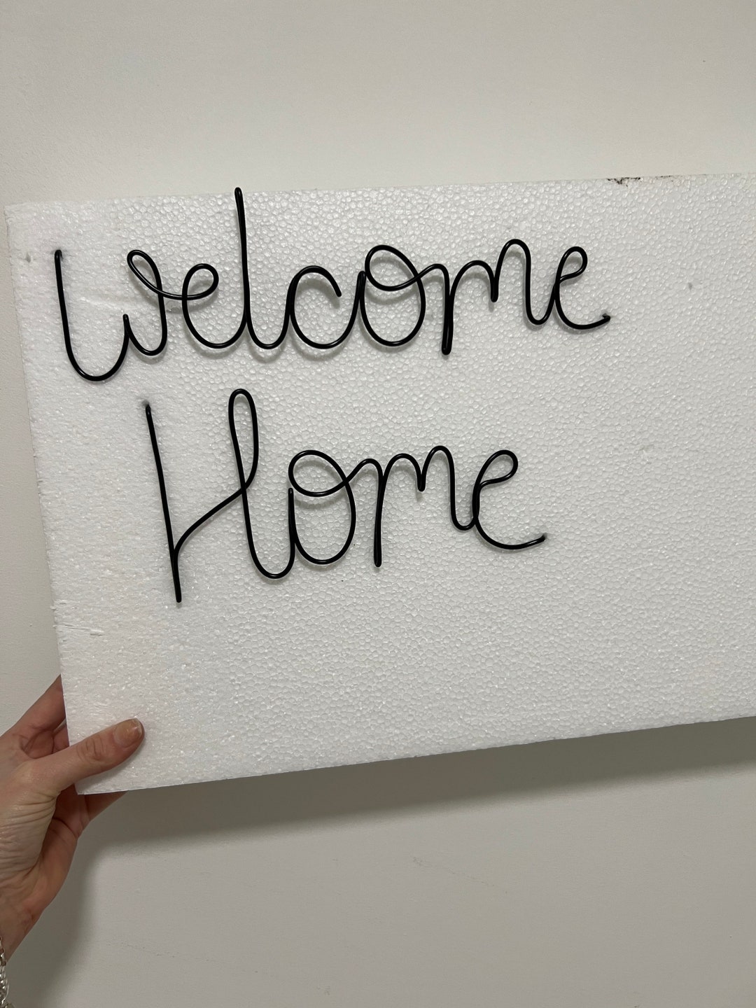 Welcome Home Wire Sign Wire Wall Art Wall Hanging Hallway Sign Entrance ...