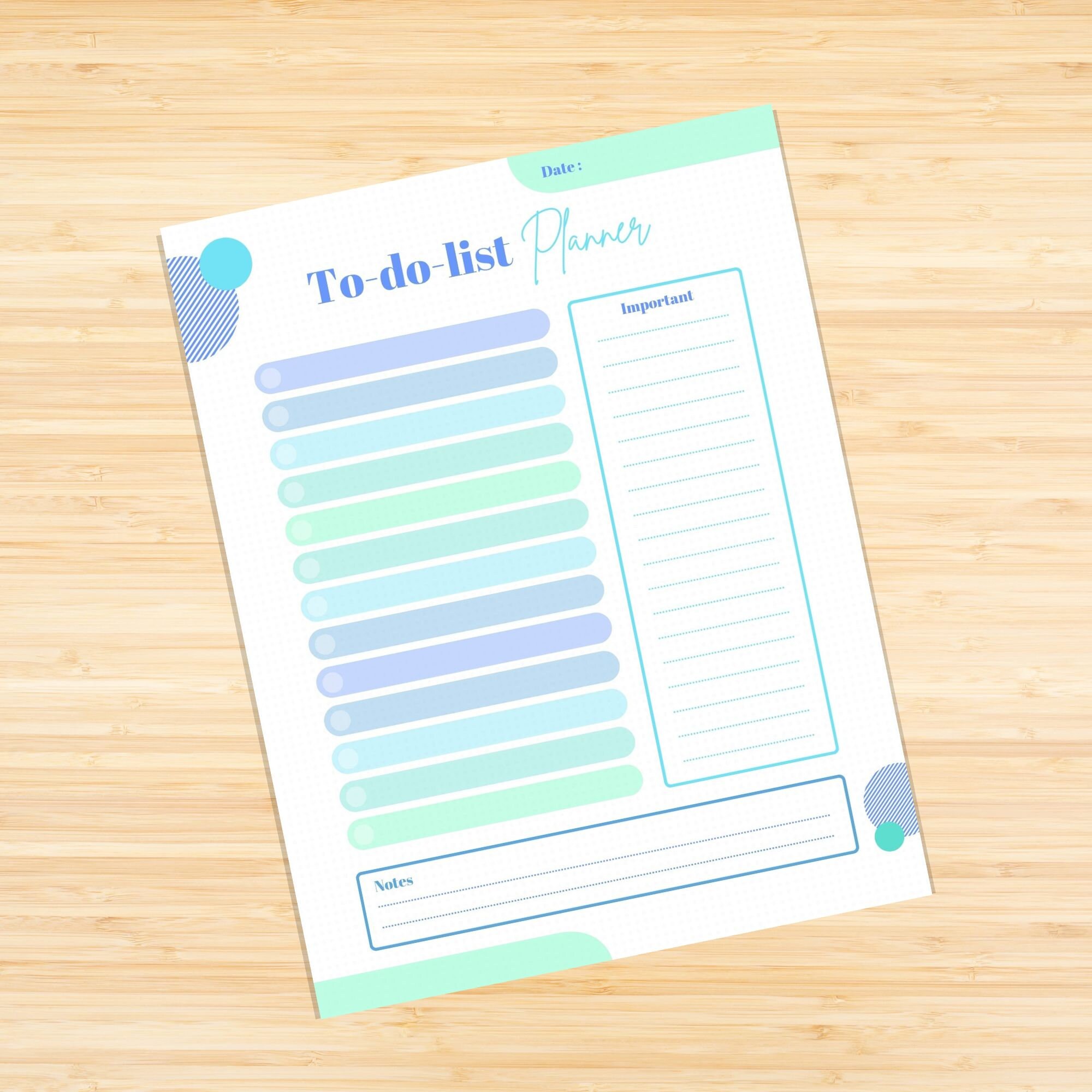 To-do List Planner, Dotted, Undated - Etsy