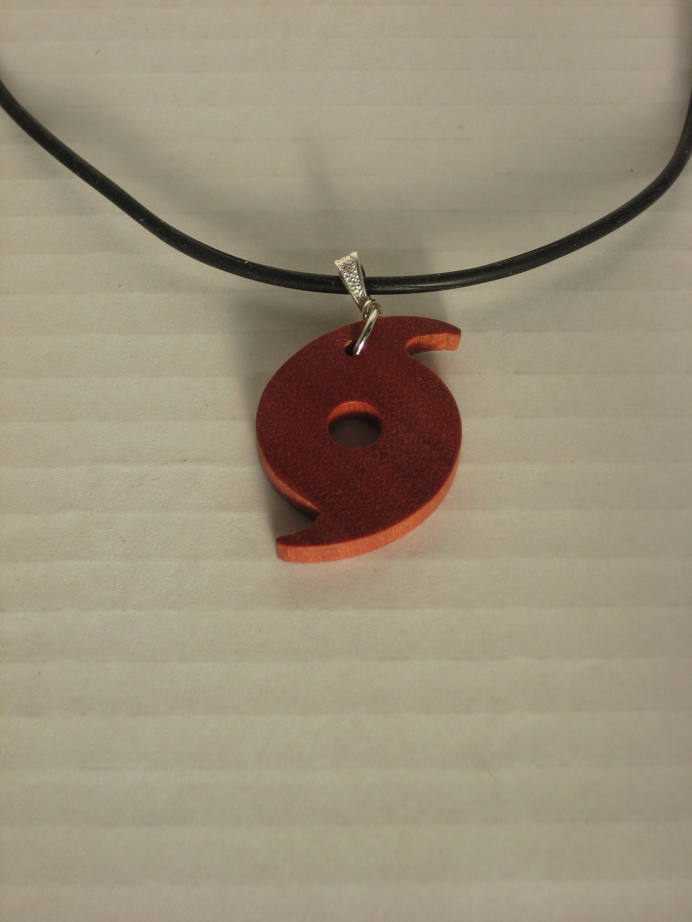 Handmade Red Wood End Grain Hurricane Necklace - Etsy