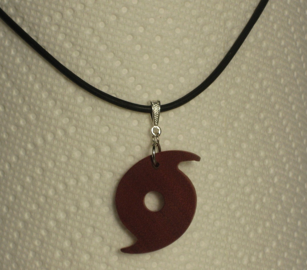 Handmade Red Wood End Grain Hurricane Necklace - Etsy