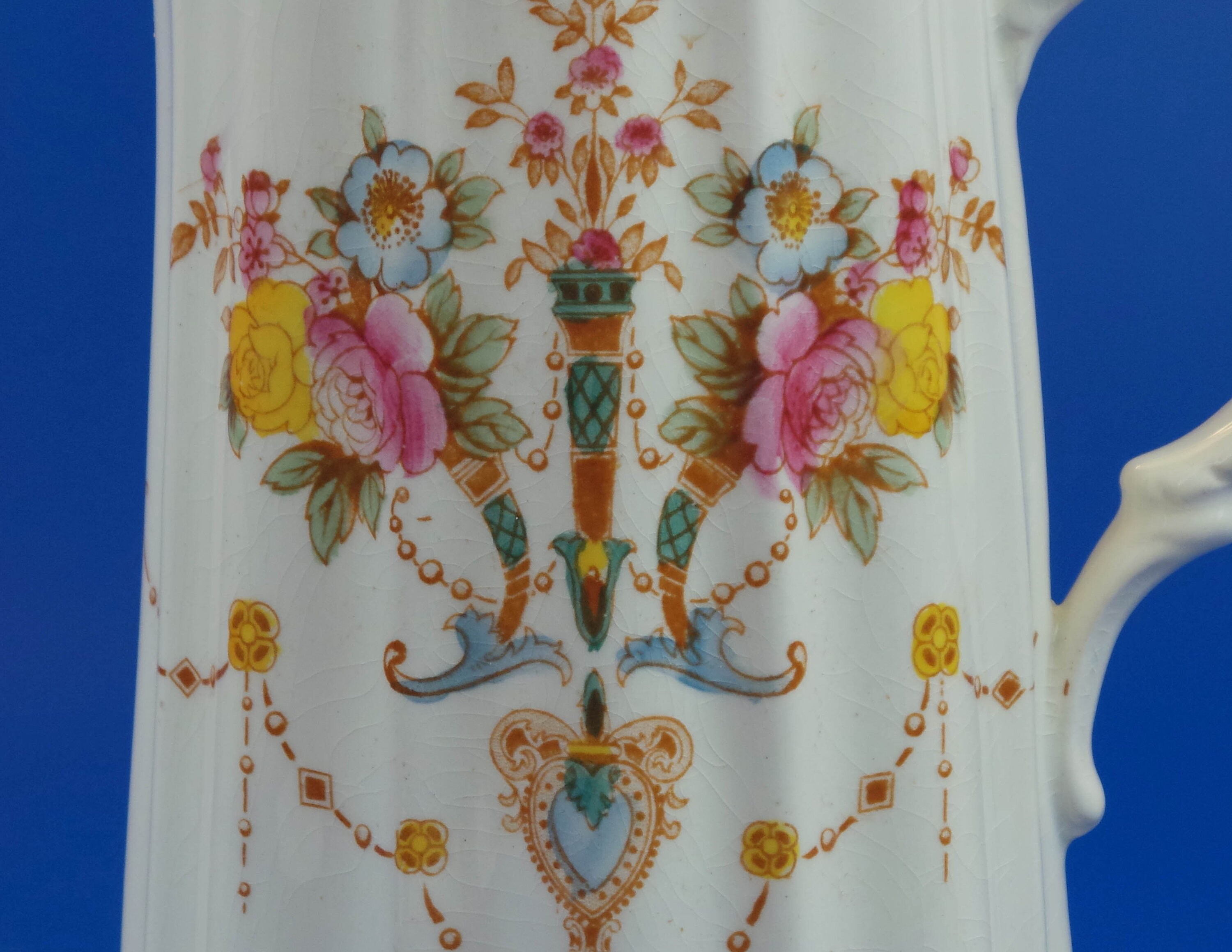 Antique White Porcelain Pitcher Royal Crown Devon S.fielding & Co ...