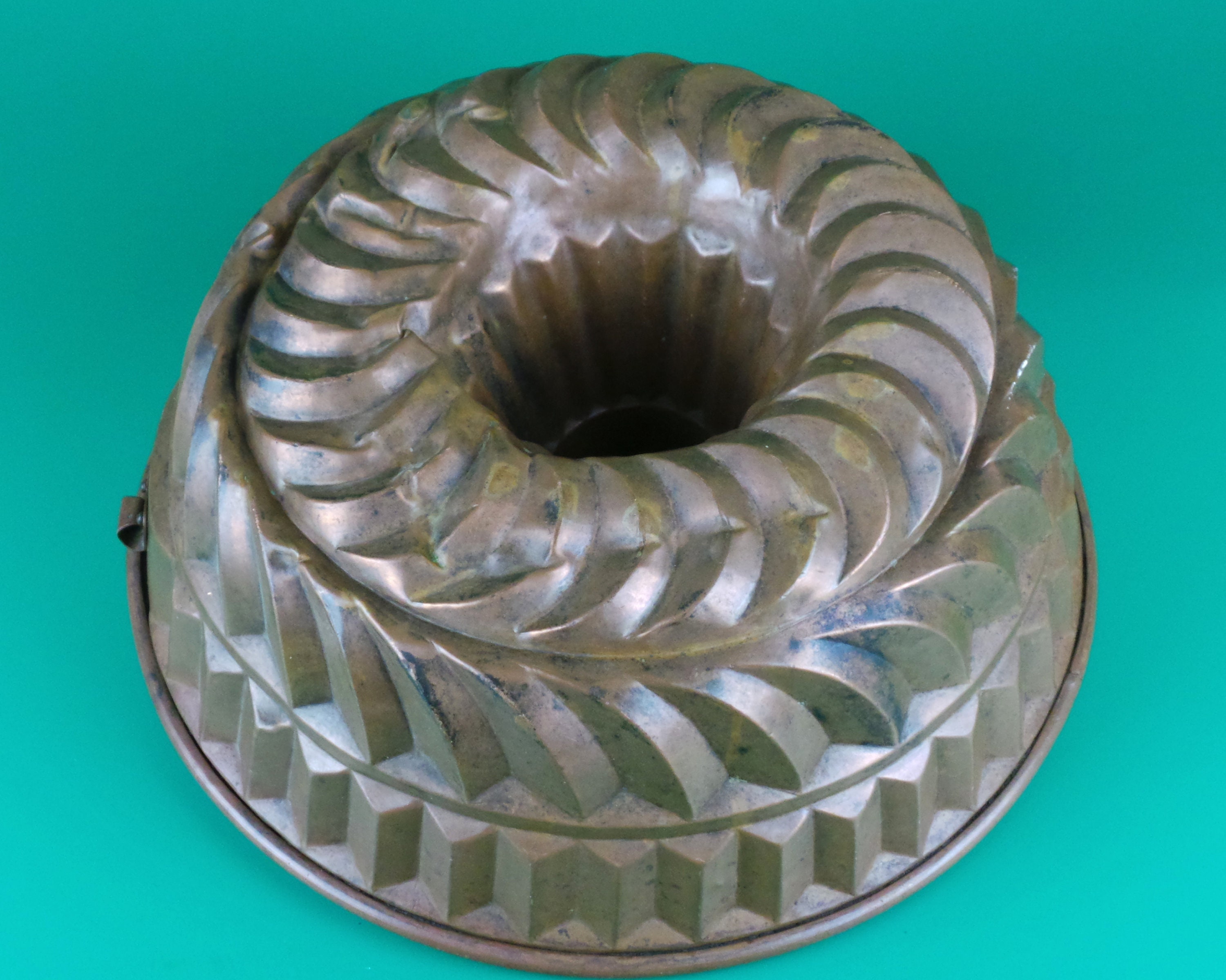 Antique French Large Copper Baking Cake Form Vintage Hand Hammered ...