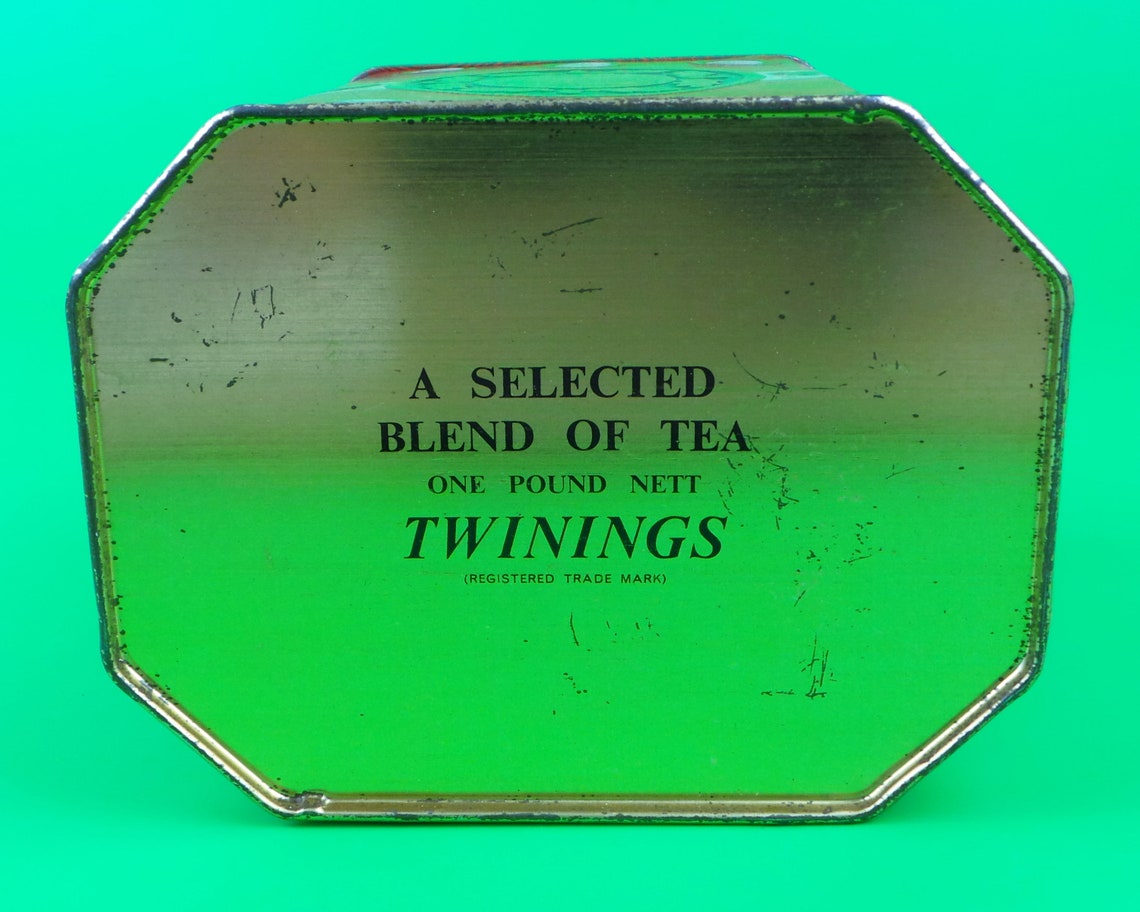 Vintage Large Tea Tin Box Old Tin Box Twinings Tea Made in - Etsy