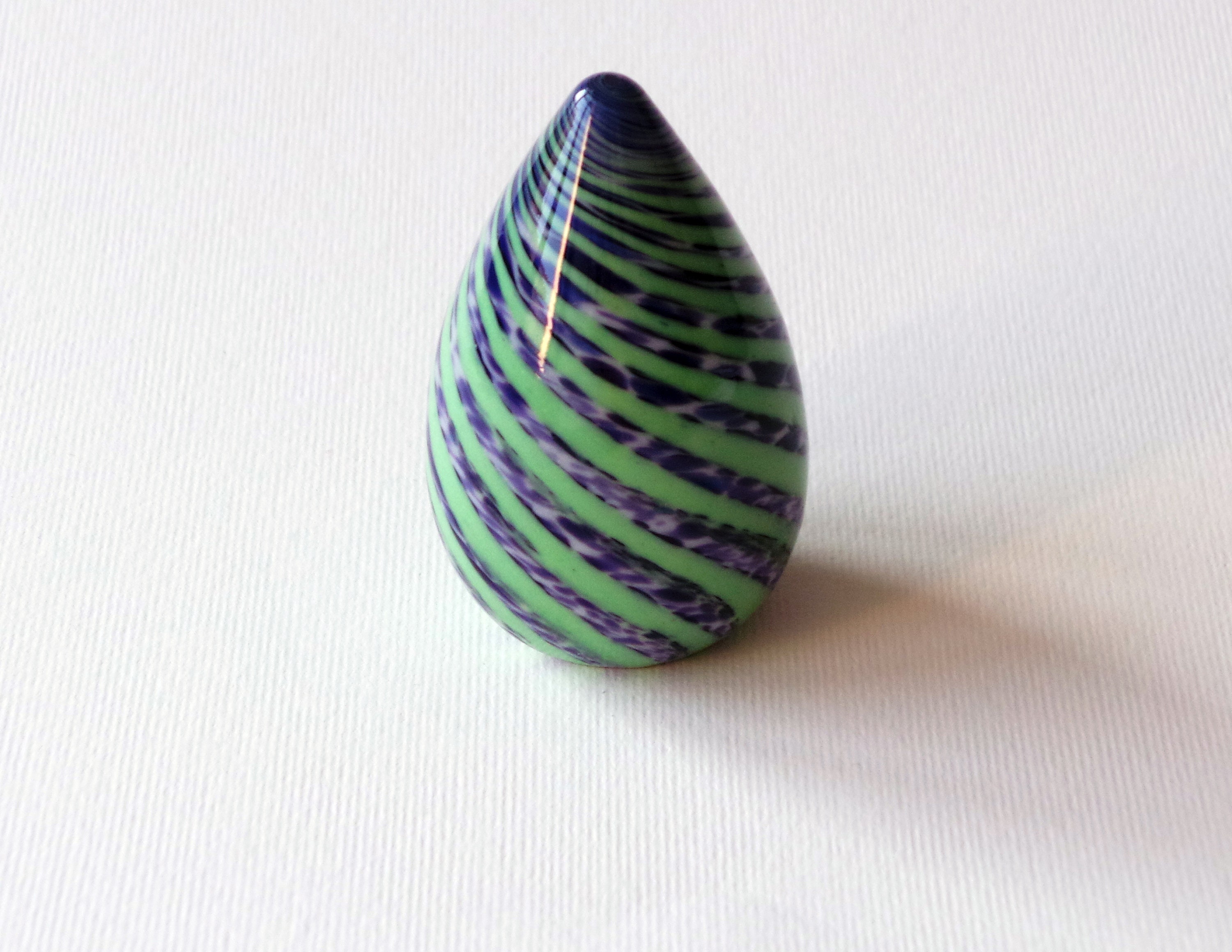 Vintage Glass Paperweight Blue Spiral Old Paperweight Blue and - Etsy