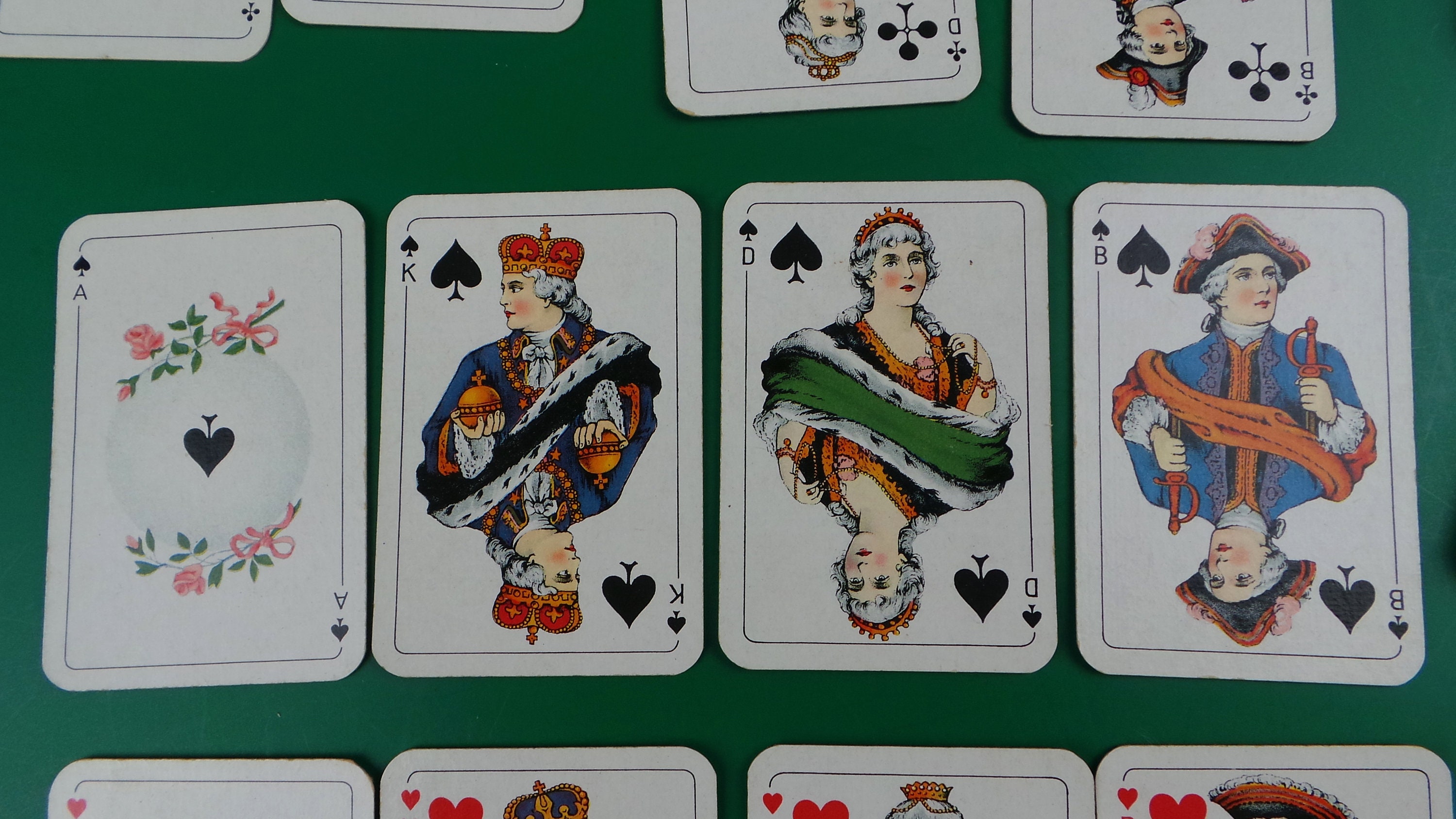 Vintage Solitaire Playing Cards Coeur Vintage Solitaire Retro - Etsy