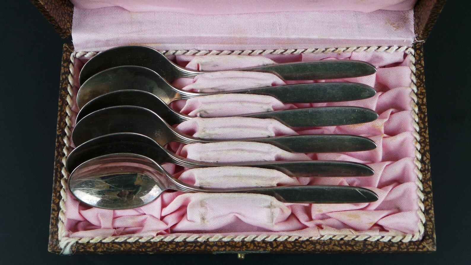 Vintage Boxed Set of Six Silver Plated Tea Spoons Julius Dieterich ...