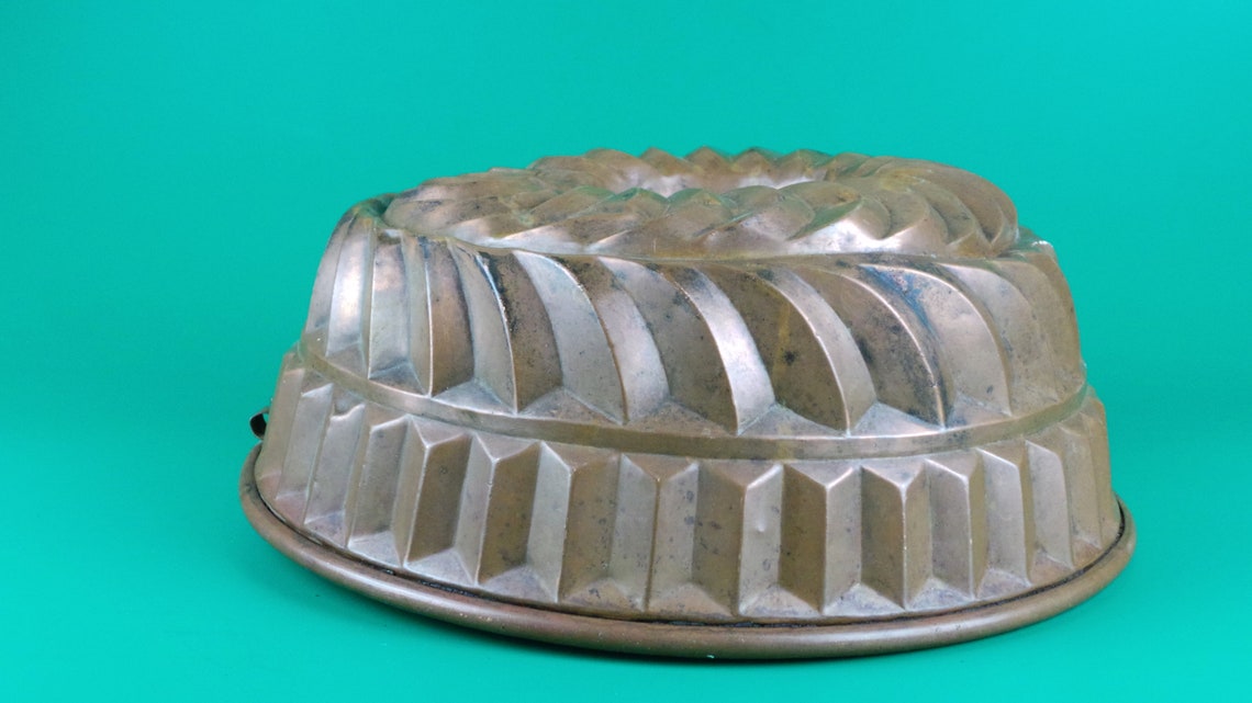 Antique French Large Copper Baking Cake Form Vintage Hand Hammered ...