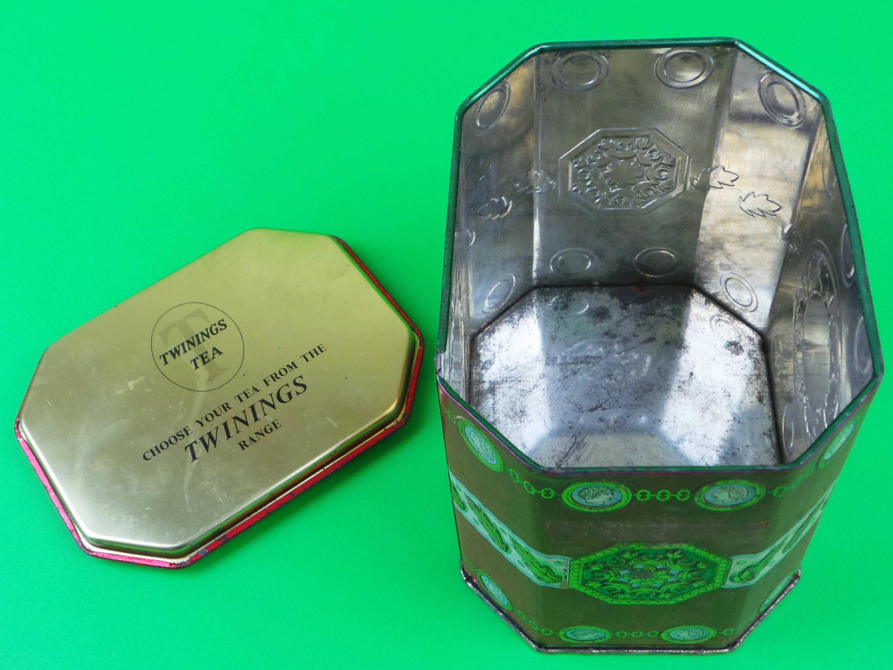 Vintage Large Tea Tin Box Old Tin Box Twinings Tea Made in - Etsy