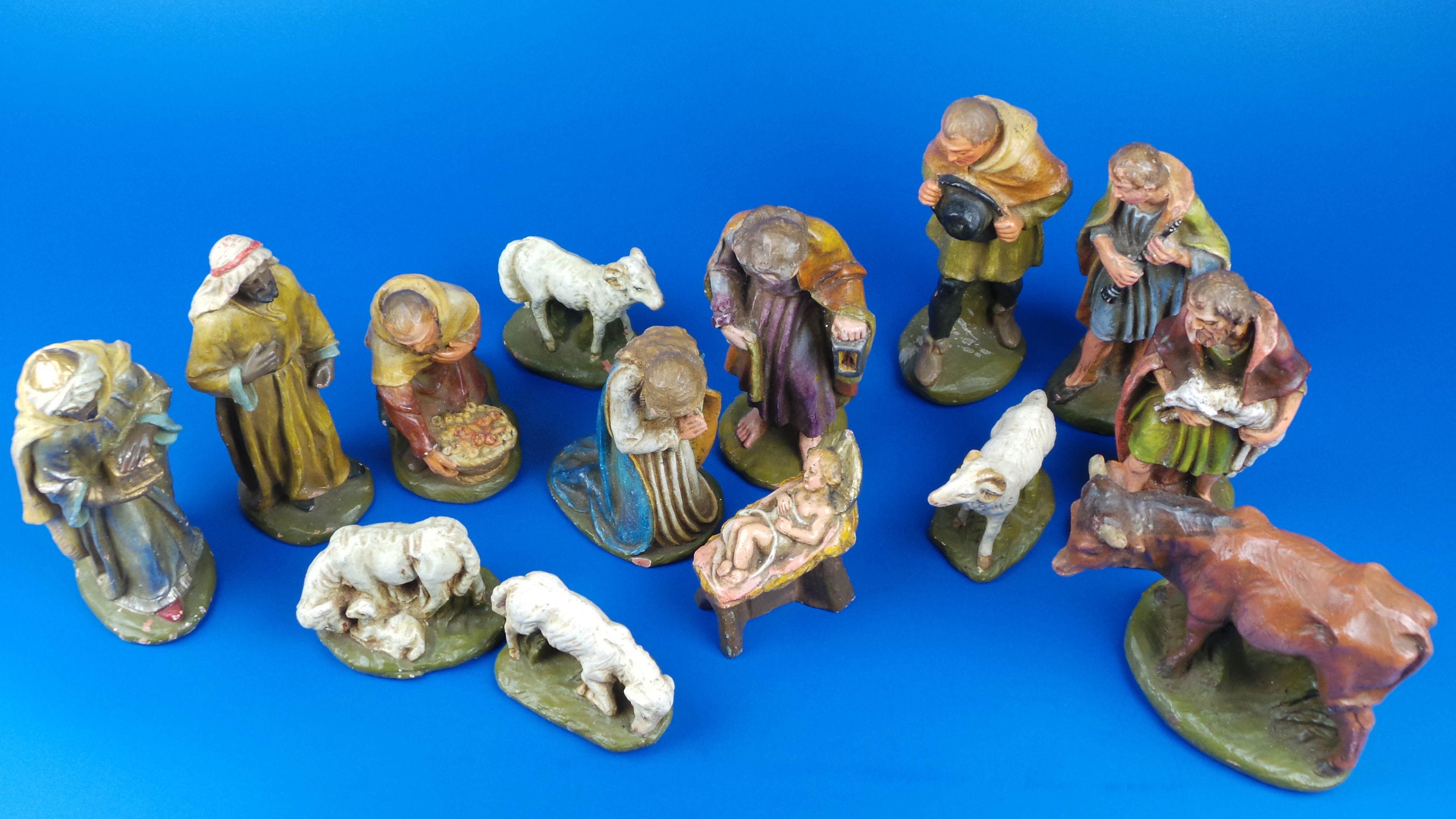 Vintage Religious Scene Christmas Eve Set of 14 Ceramic - Etsy