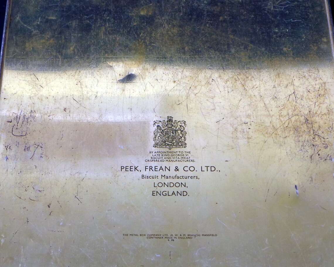 Vintage Tin Box Art Deco Tin Box Art Nuovo Made in England - Etsy