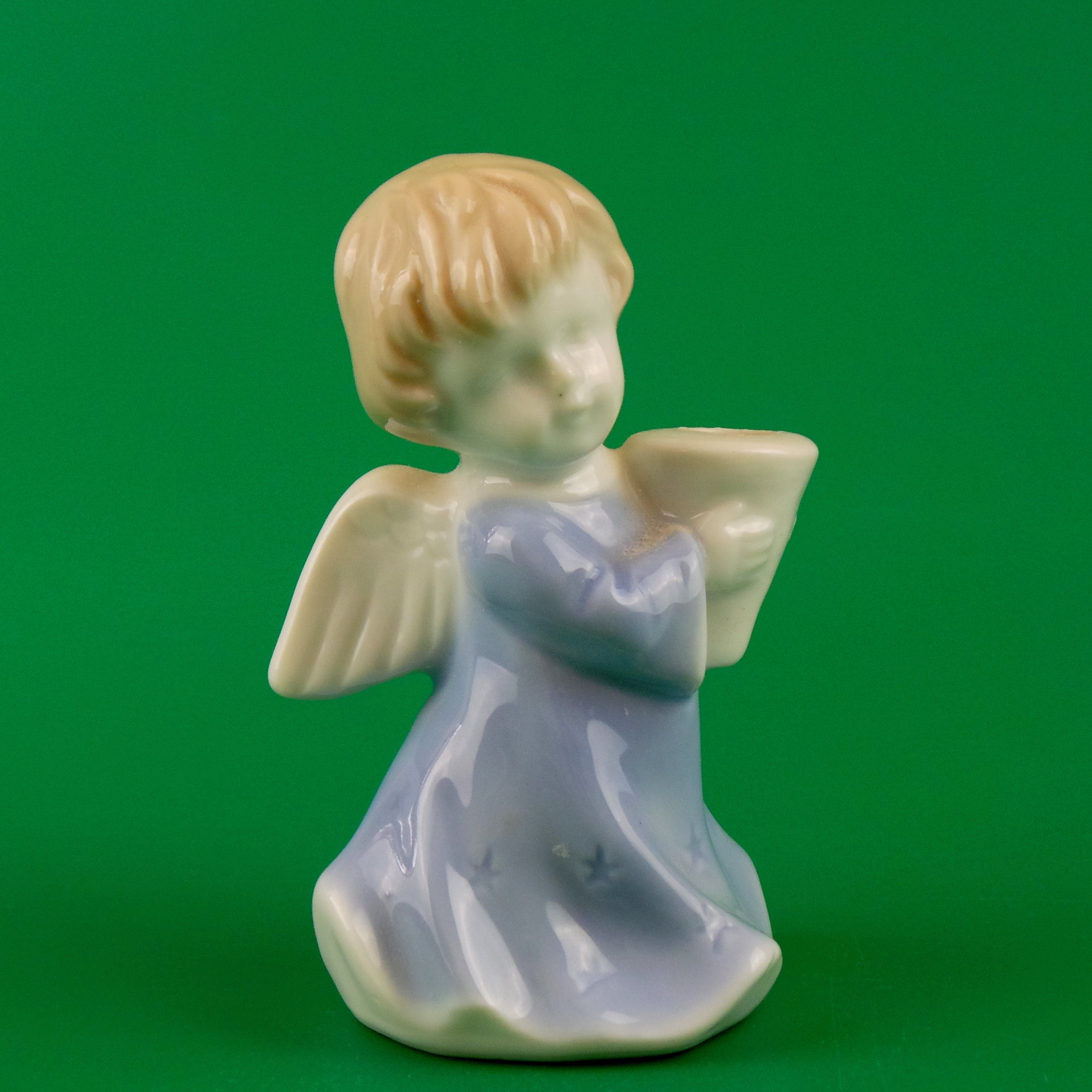 Vintage Small Porcelain Figurine Angel Candlestick Vintage - Etsy