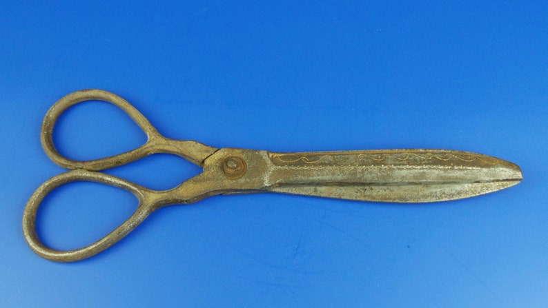 Antique Iron Hand Made Scissors Vintage Metal Hand Craft | Etsy