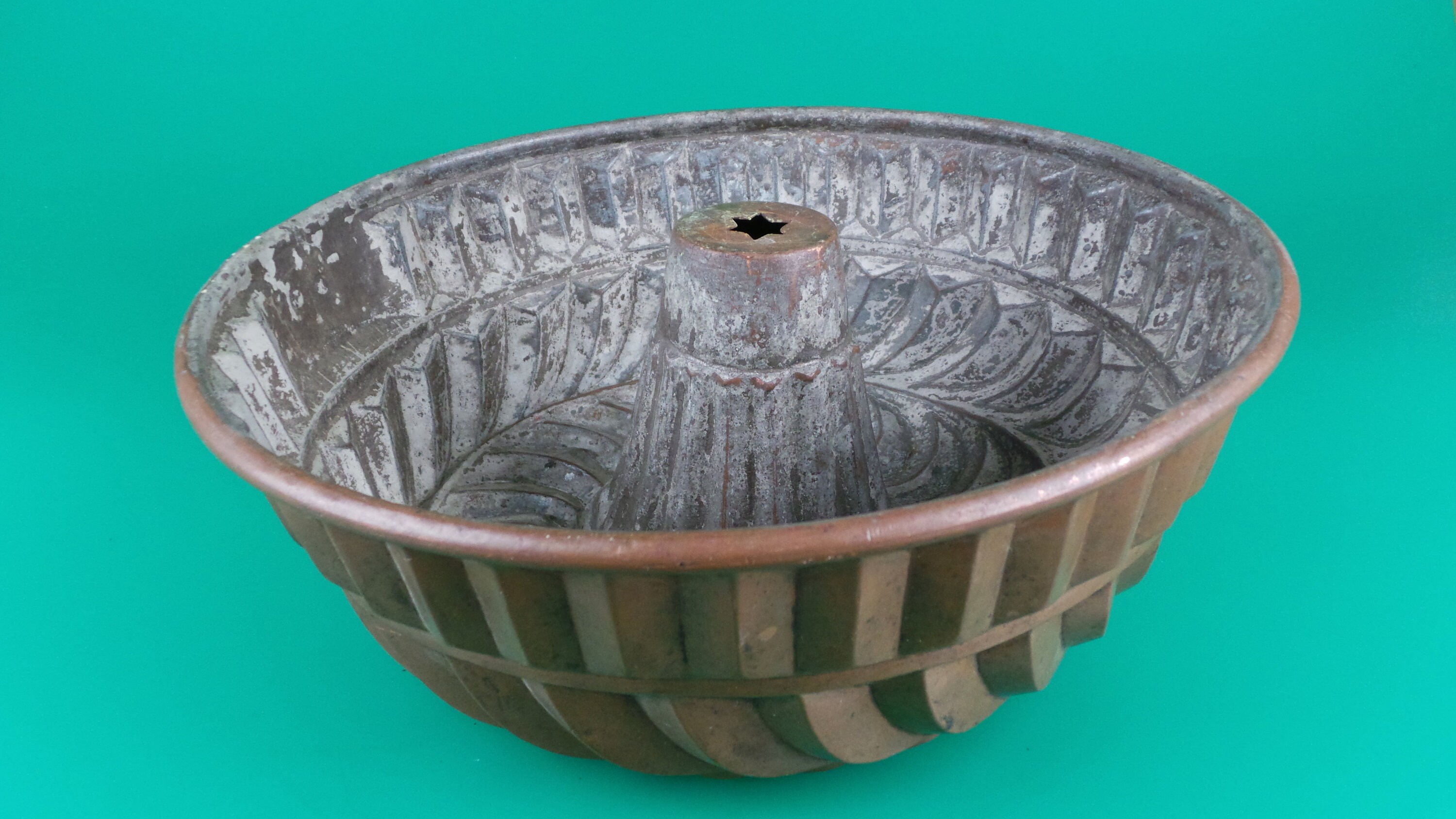 Antique French Large Copper Baking Cake Form Vintage Hand Hammered ...