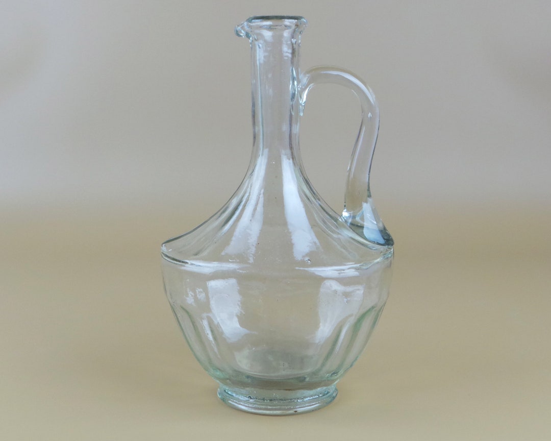 Vintage Clear Glass Pitcher Antique Glass Carafe for Water - Etsy