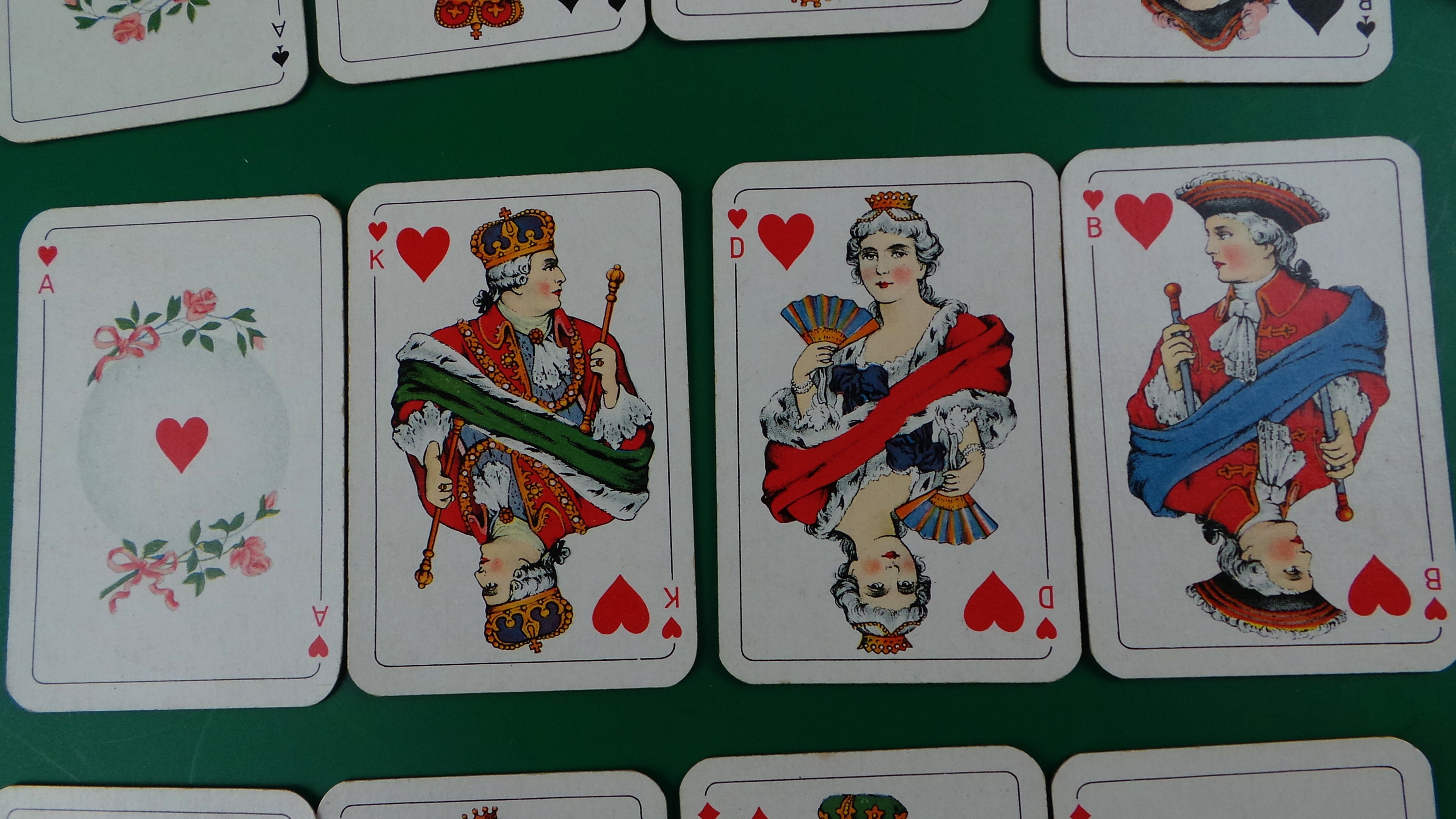 Vintage Solitaire Playing Cards Coeur Vintage Solitaire Retro - Etsy