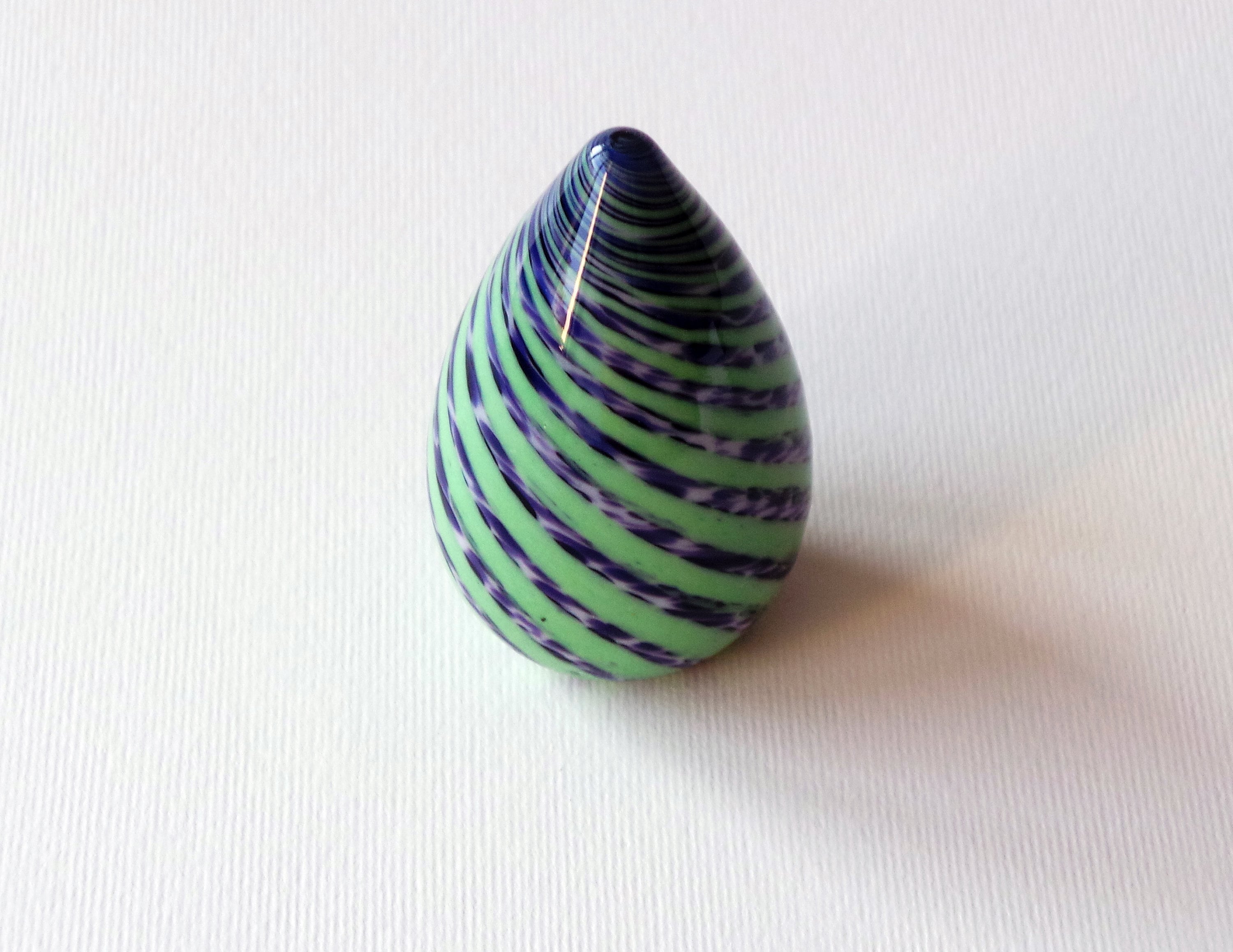 Vintage Glass Paperweight Blue Spiral Old Paperweight Blue and - Etsy