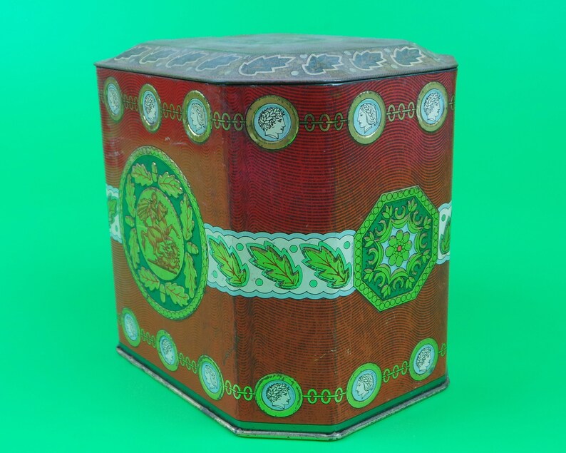 Vintage Large Tea Tin Box Old Tin Box Twinings Tea Made in - Etsy