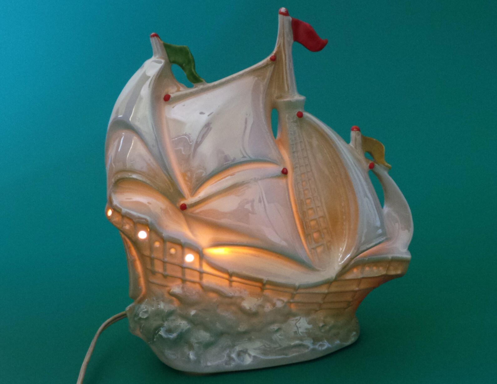 Antique Porcelain Sailing Ship Aroma Lamp Vintage Porcelain - Etsy