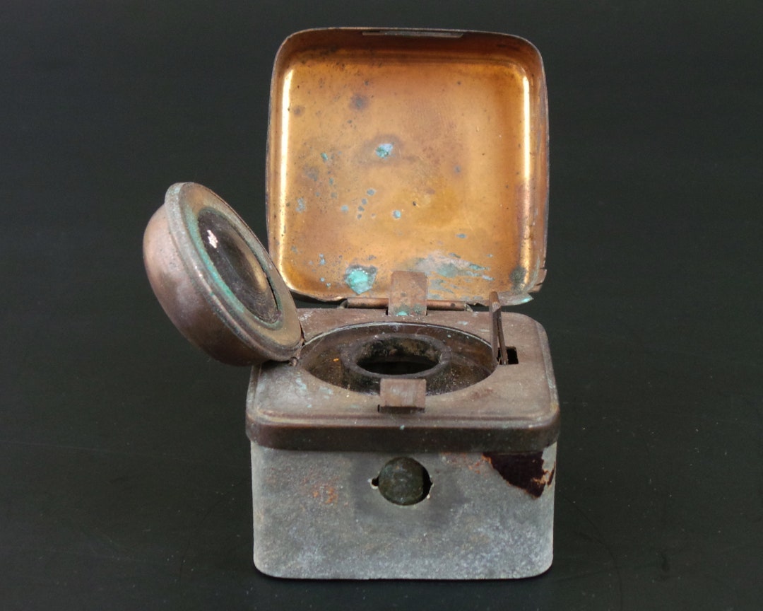 Antique Brass Handcrafted Unique Inkpot Collectible Vintage Inkwell - Etsy