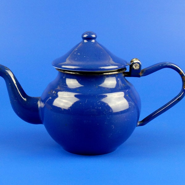 Blue Enamel Teapot - Etsy