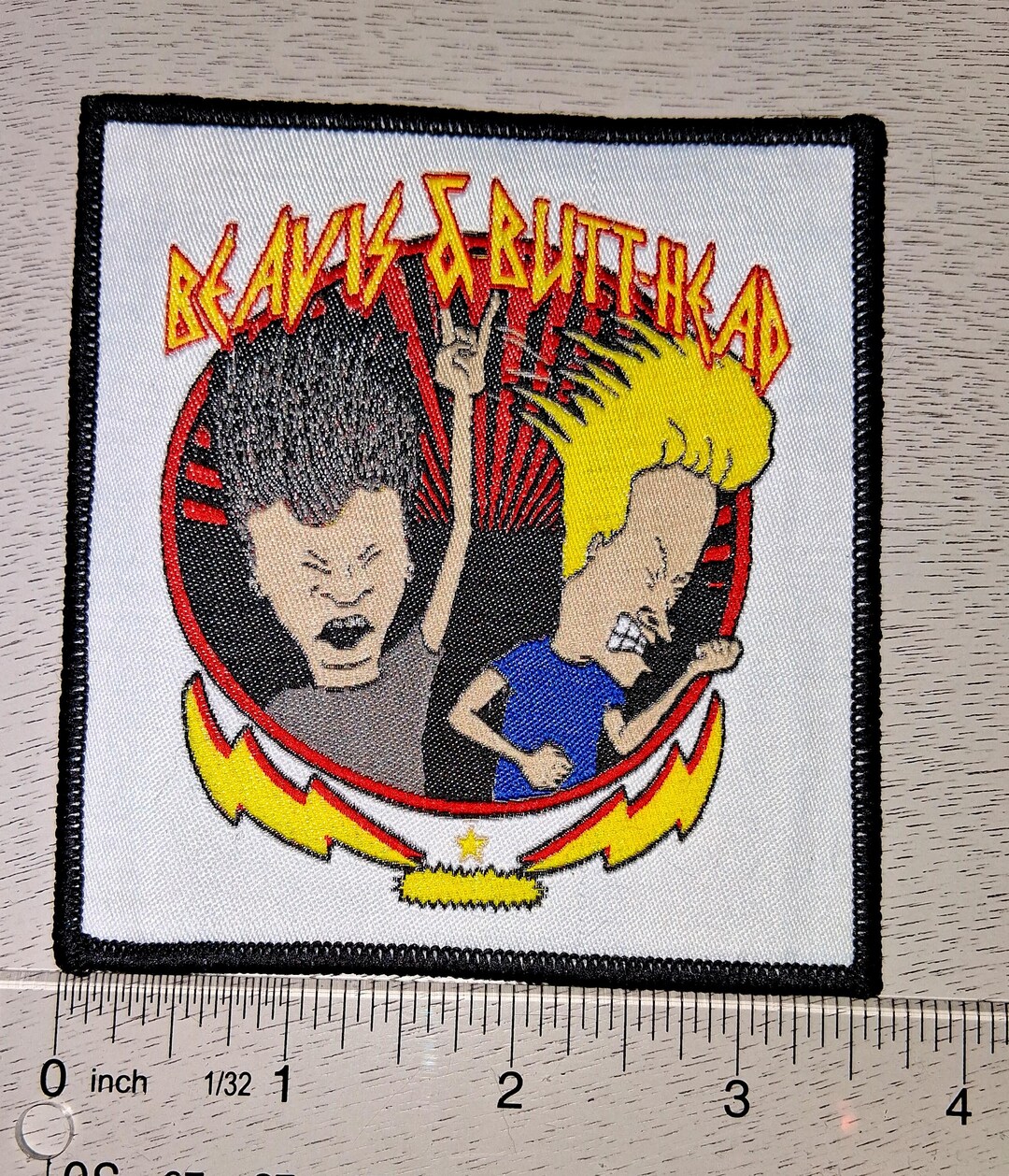 Beavis and Butthead Black Border Woven Patch MTV Cartoon - Etsy