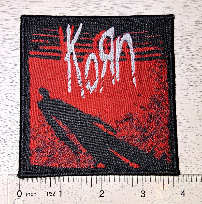 Korn Debut Shadowed Figure Black Border Woven Patch - Etsy