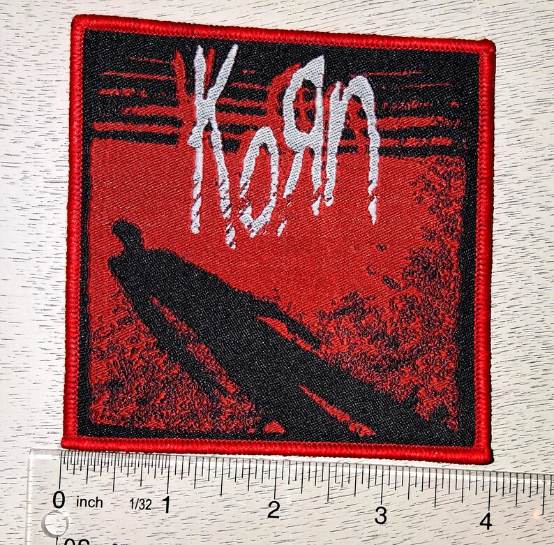 Korn Debut Shadowed Figure Red Border Woven Patch - Etsy