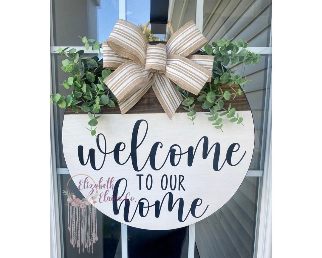 Custom Door Sign Door Decor Welcome Sign Closing Gift New House Wood ...