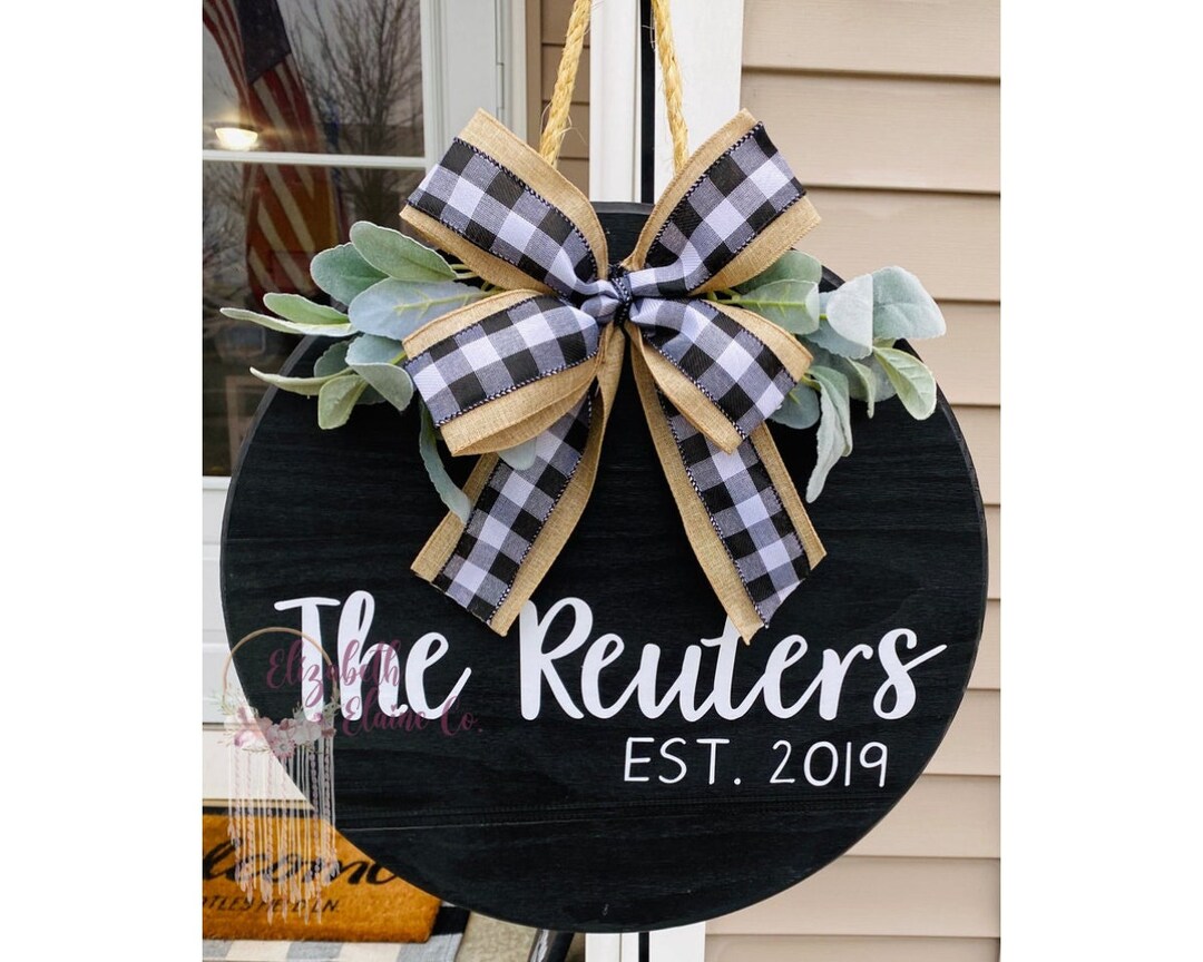 Custom Door Sign Door Decor Welcome Sign Closing Gift New House Wood ...