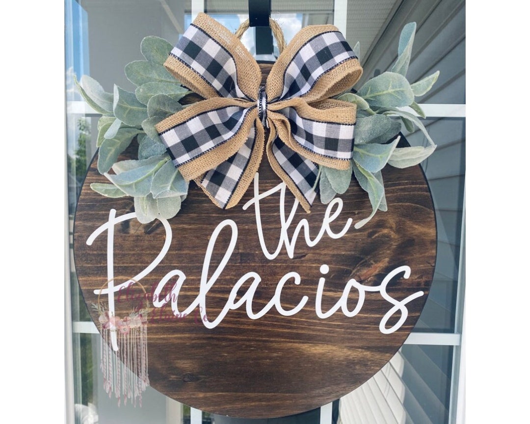 Custom Door Sign Door Decor Welcome Sign Closing Gift New House Wood ...