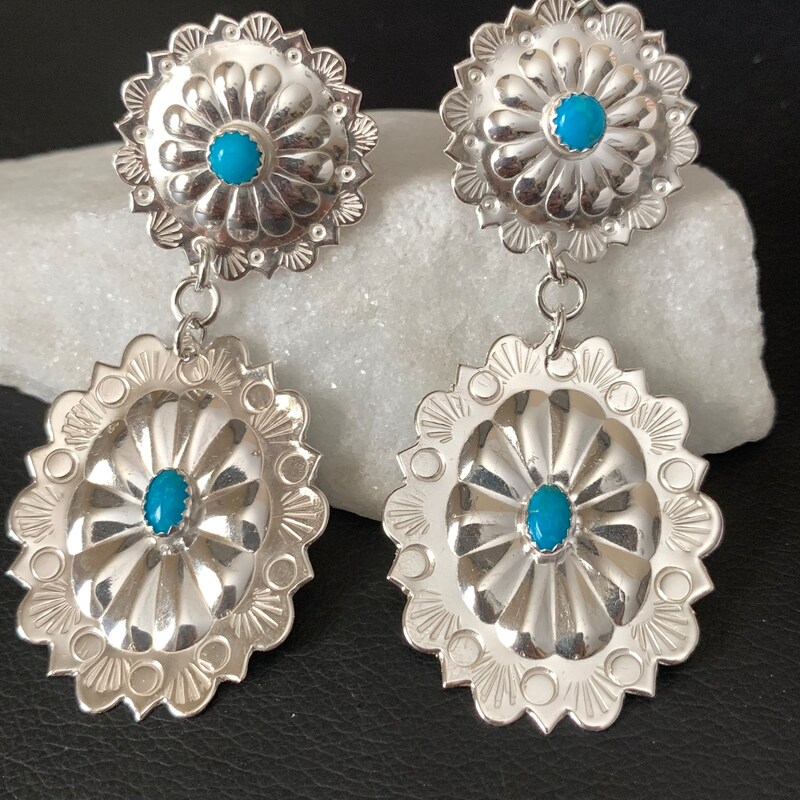 Concho Earrings - Etsy