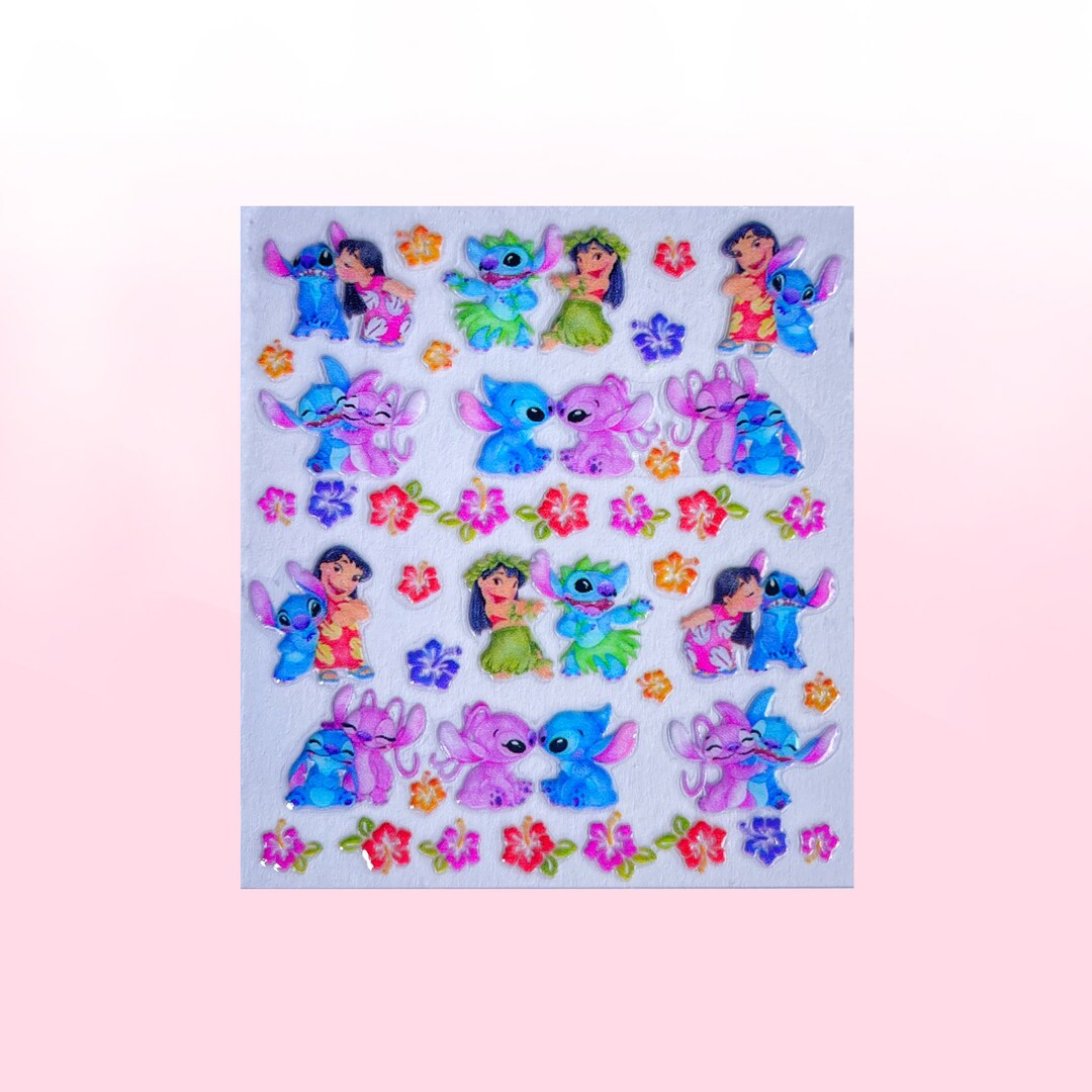 Magical Kingdom Lilo Stich Nail Art Transfer Stickers Nail Art Decals ...