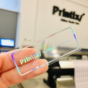 Holographic Clear Custom Stickers, Custom Product Labels, Holographic ...
