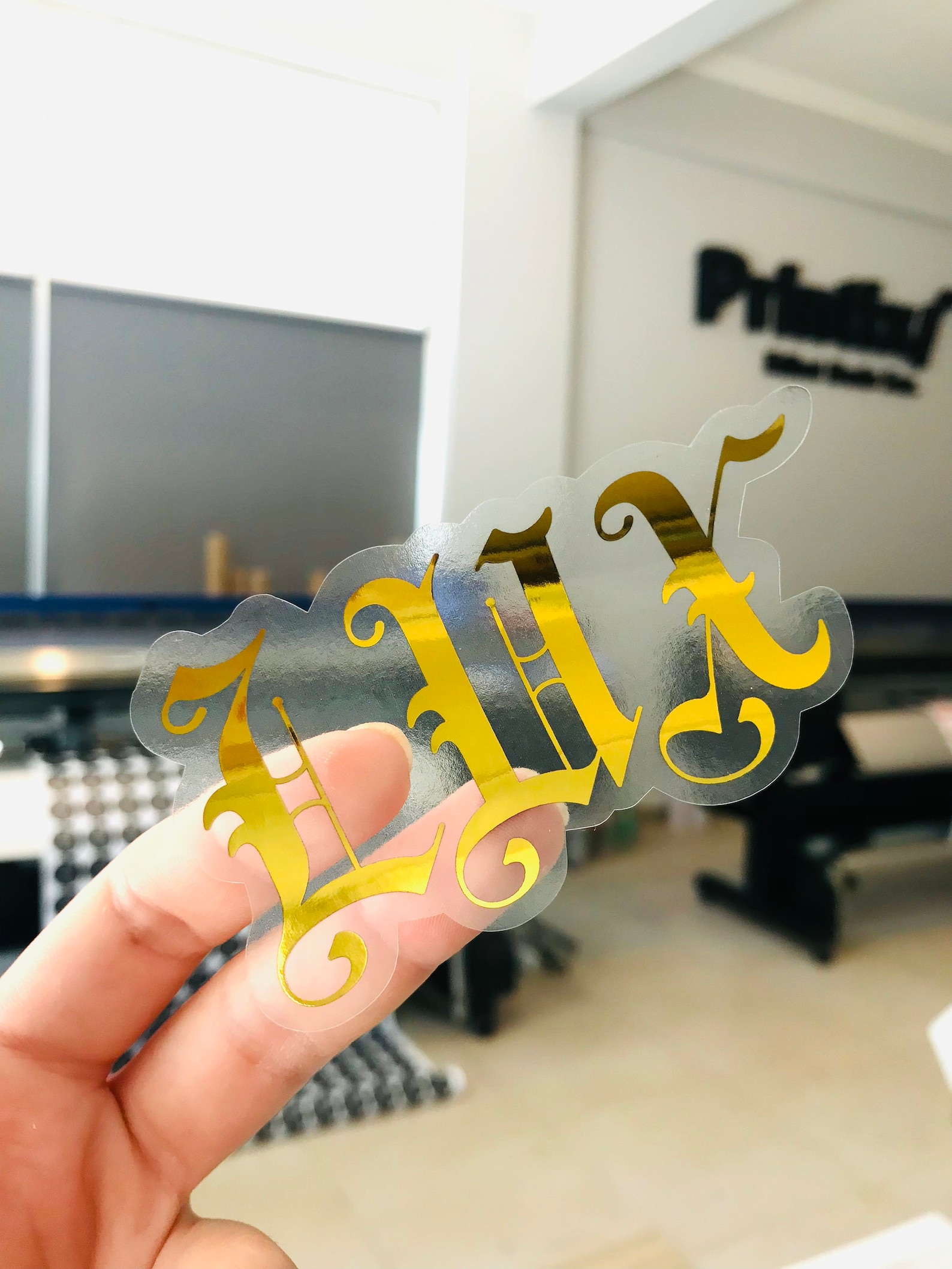 Gold Foil Printing Gold Clear Custom Stickers Transparent - Etsy