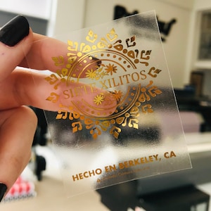 Gold Foil Printing, Gold Clear Custom Stickers, Transparent Stickers ...