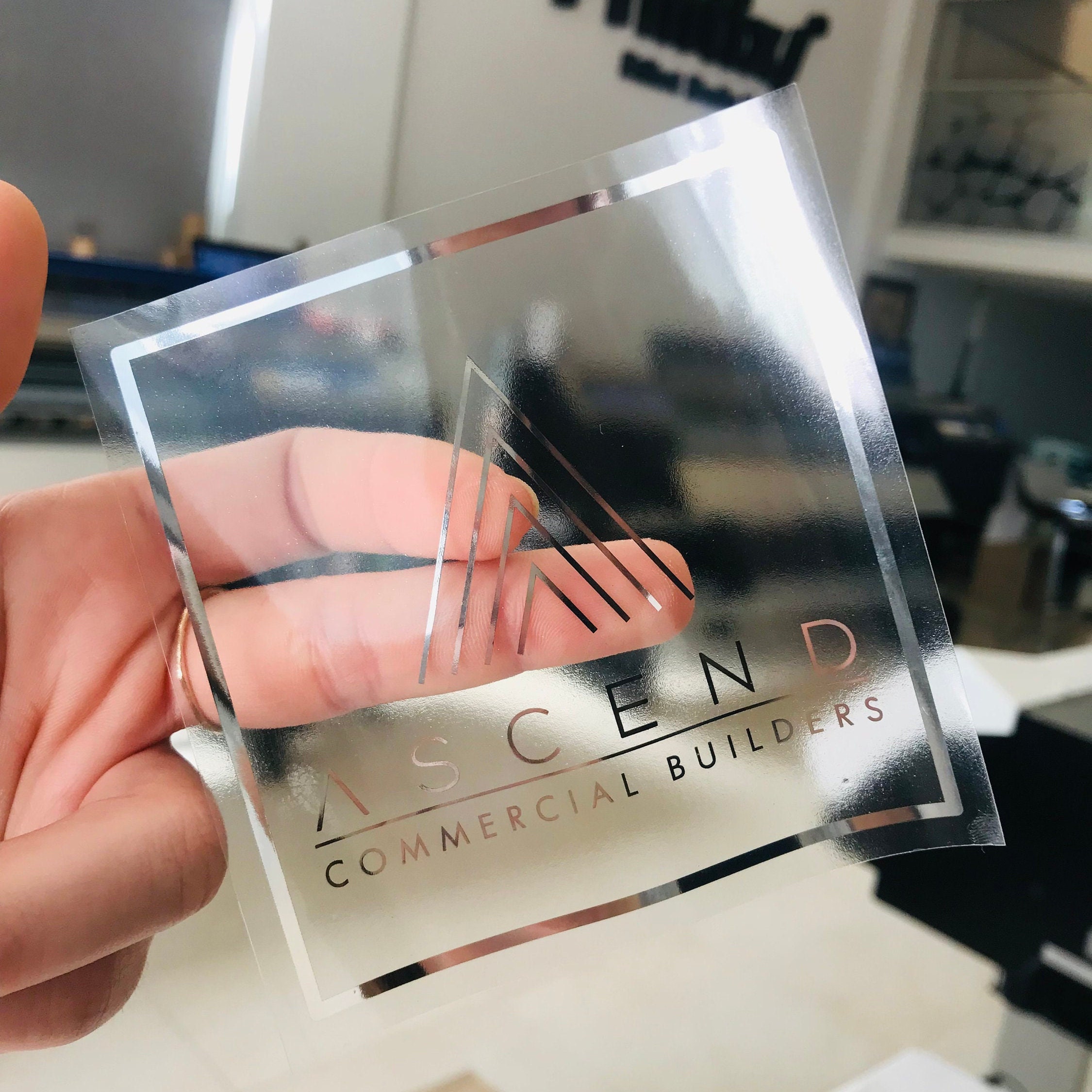 Silver Foil Clear Stickers Clear Transparent Stickers Silver - Etsy