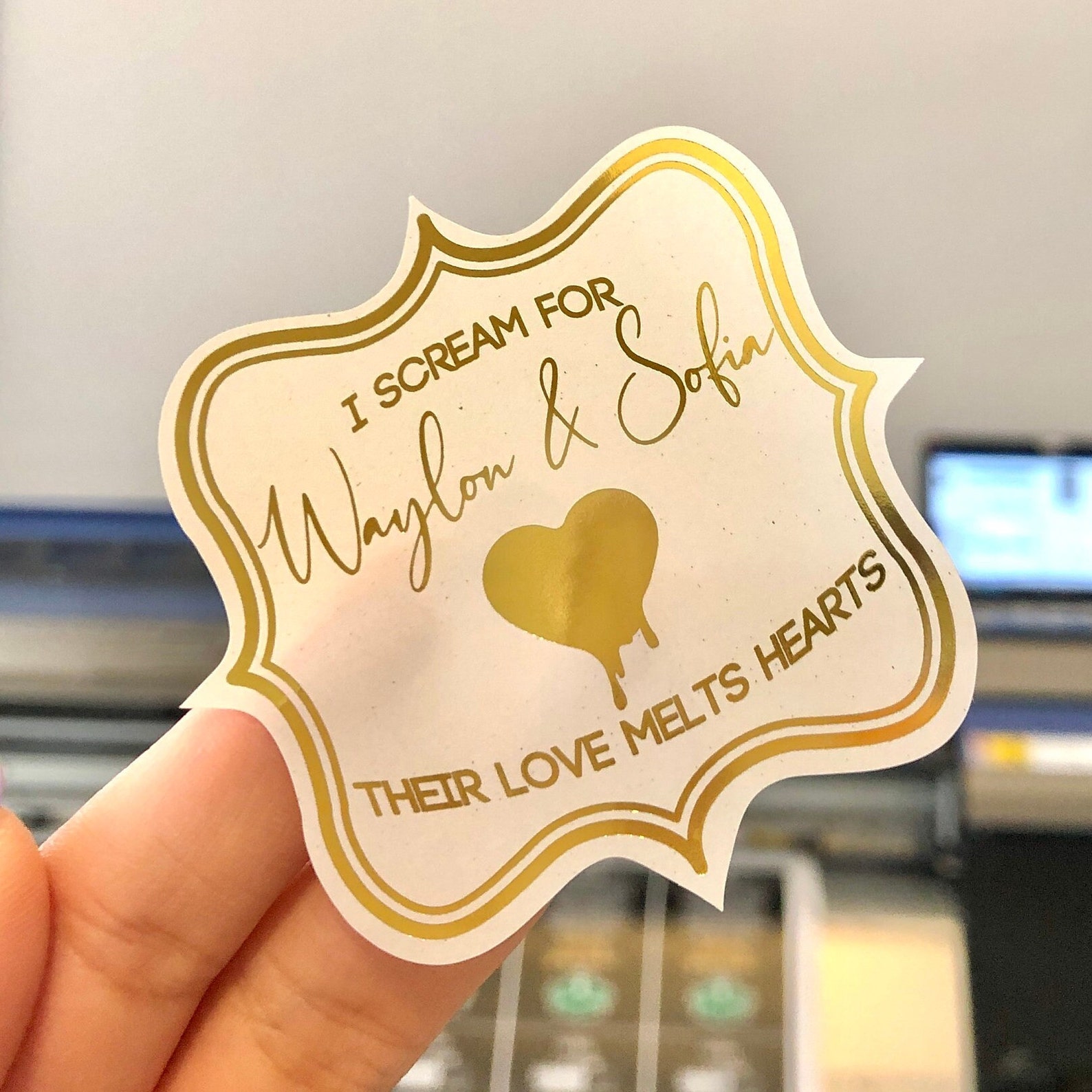 Gold Foil Stickers Gold Labels Gold Foil Printing Custom - Etsy