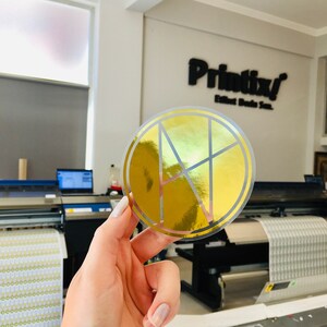 Gold Clear Custom Stickers, Custom Product Labels, Gold Foil Printing ...