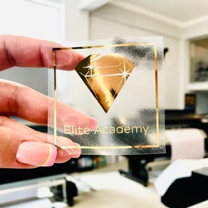 Gold Clear Custom Stickers, Custom Product Labels, Gold Foil Printing ...